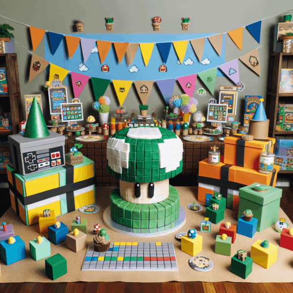 Super Mario Bros. Video Game-Themed Party Crafting Ideas