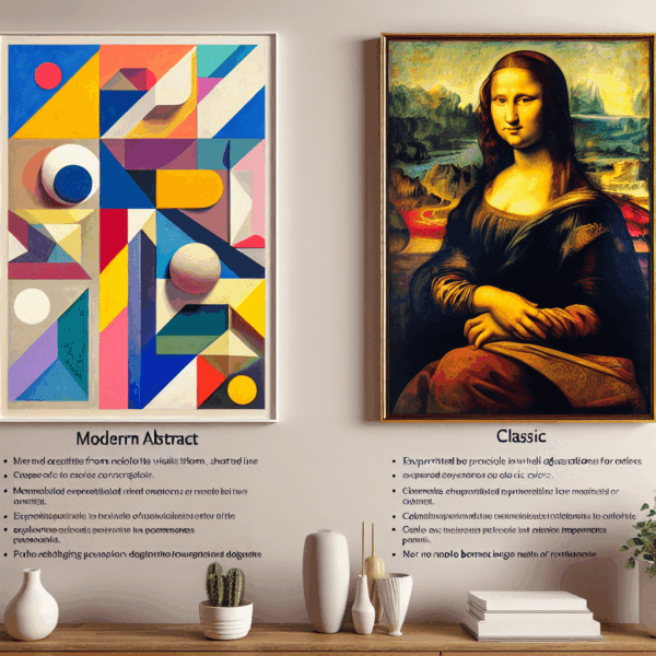 Modern Abstract Art vs. Classic Paintings: Home Decor Choices